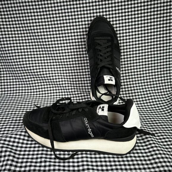 Courreges | Shoes | Courrges Black White Casual Sneakers Mens Us 9 Eu ...
